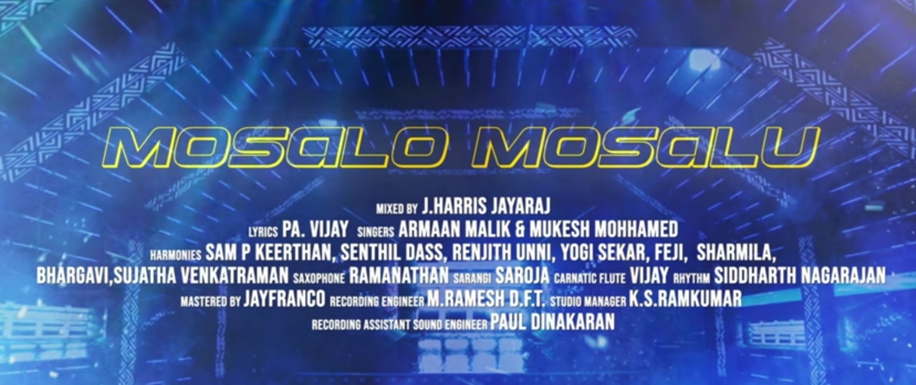 Mosalo Mosalu, Harris Jayaraj’s first single for The Legend Saravana ...